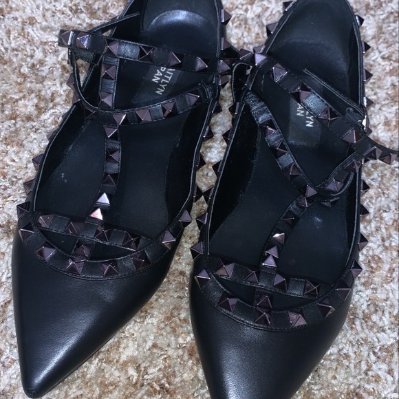 Kaitlyn Pan | Shoes | Kaitlyn Pan Rockstud Black Flats | Poshmark